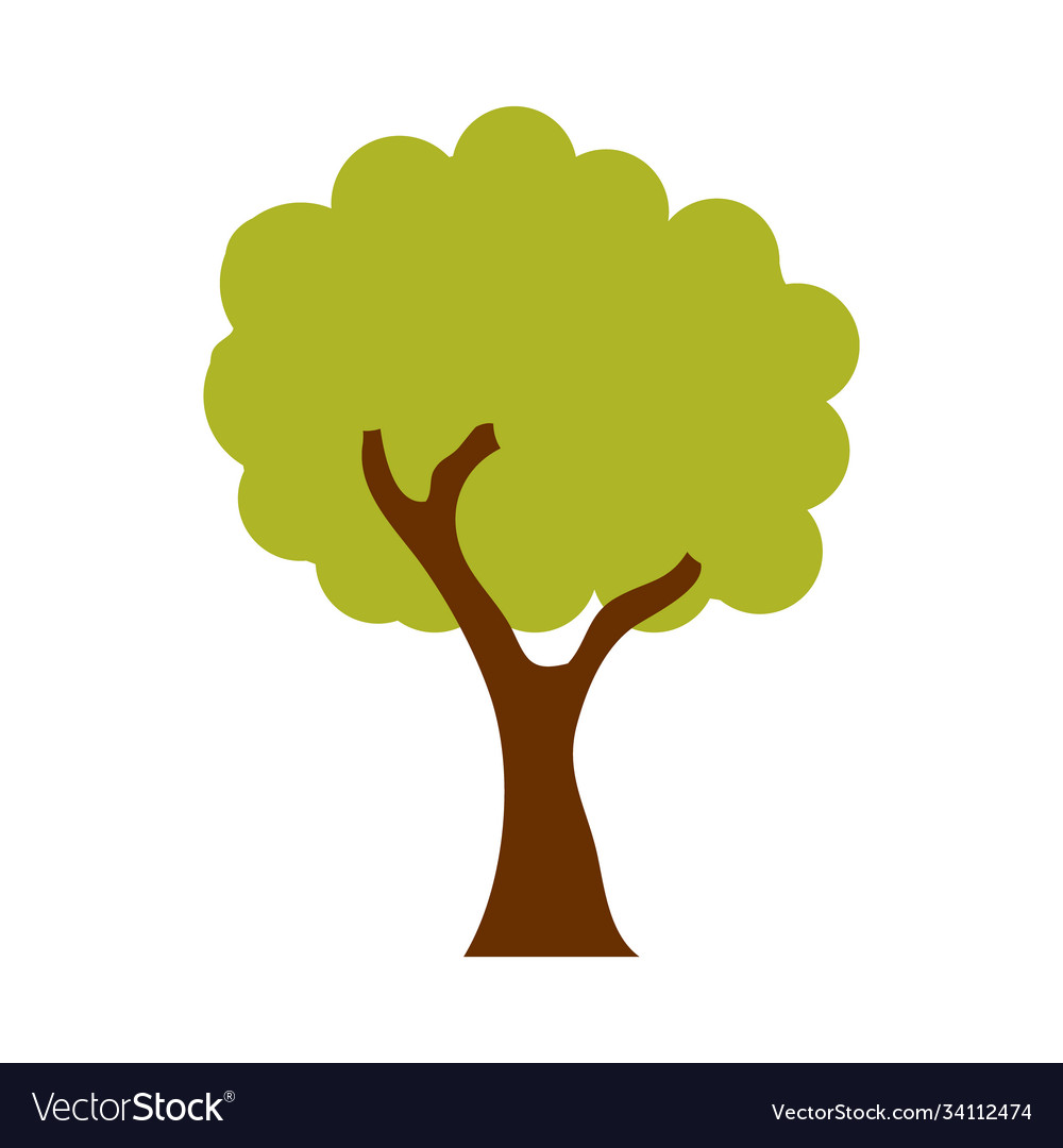 Tree icon image flat style Royalty Free Vector Image