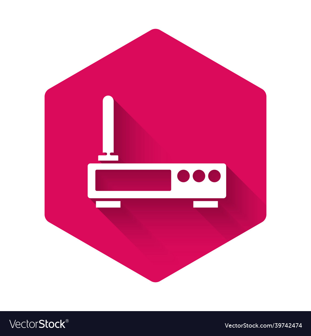 White router and wi-fi signal icon isolated Vector Image White router and wi-fi signal icon isolated Vector Image