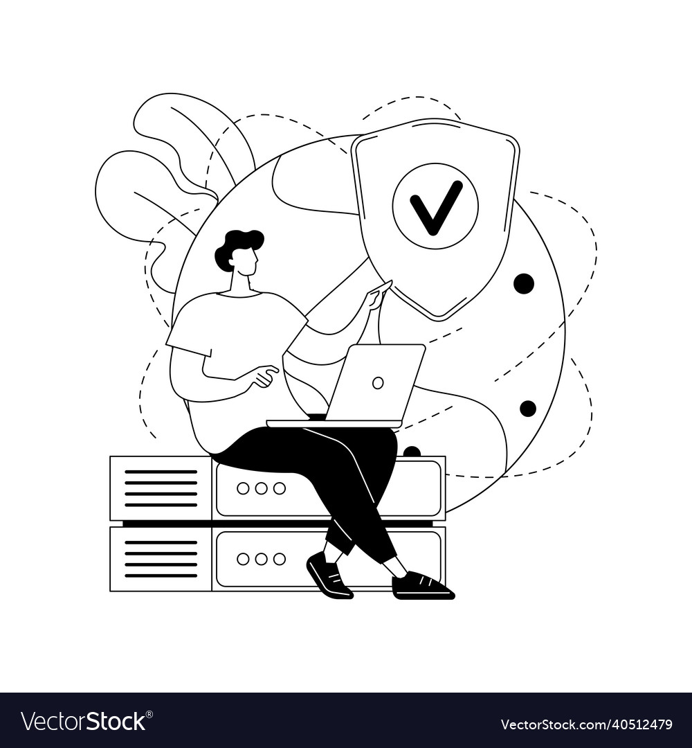 Proxy server abstract concept Royalty Free Vector Image