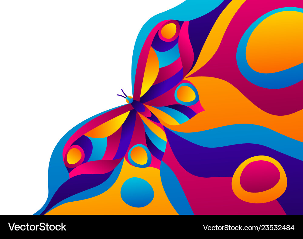 Background design with butterfly Royalty Free Vector Image