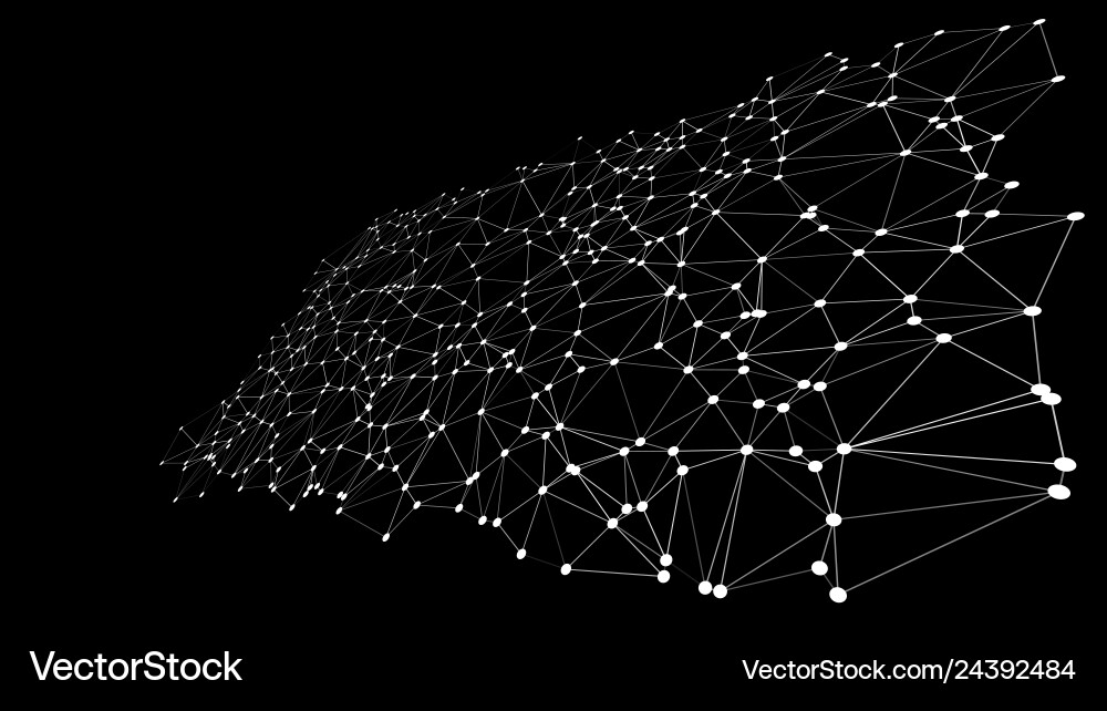 Connecting dots and lines 3d pattern Royalty Free Vector