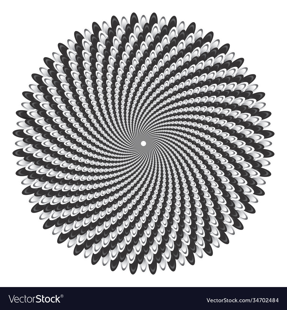 Dotted halftone spiral pattern or texture Vector Image