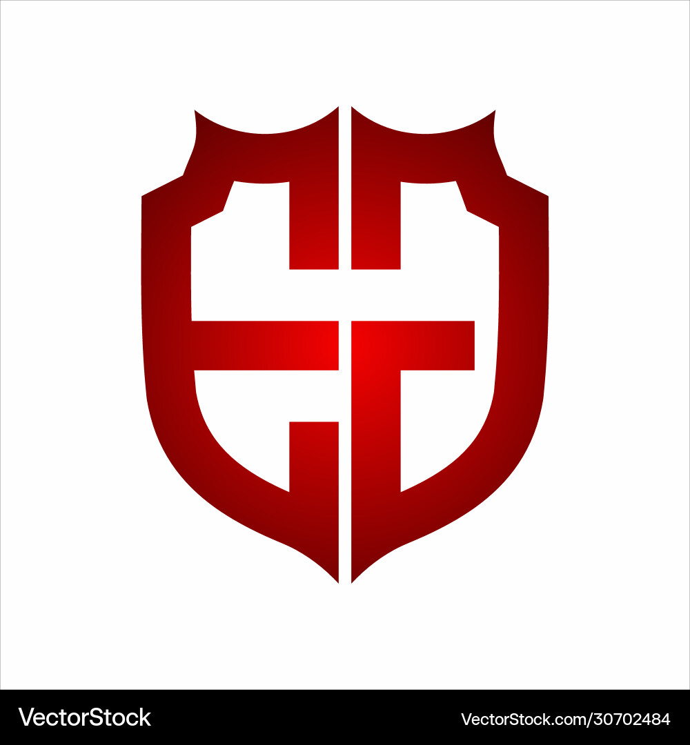 Eg logo shield style monogram design template Vector Image