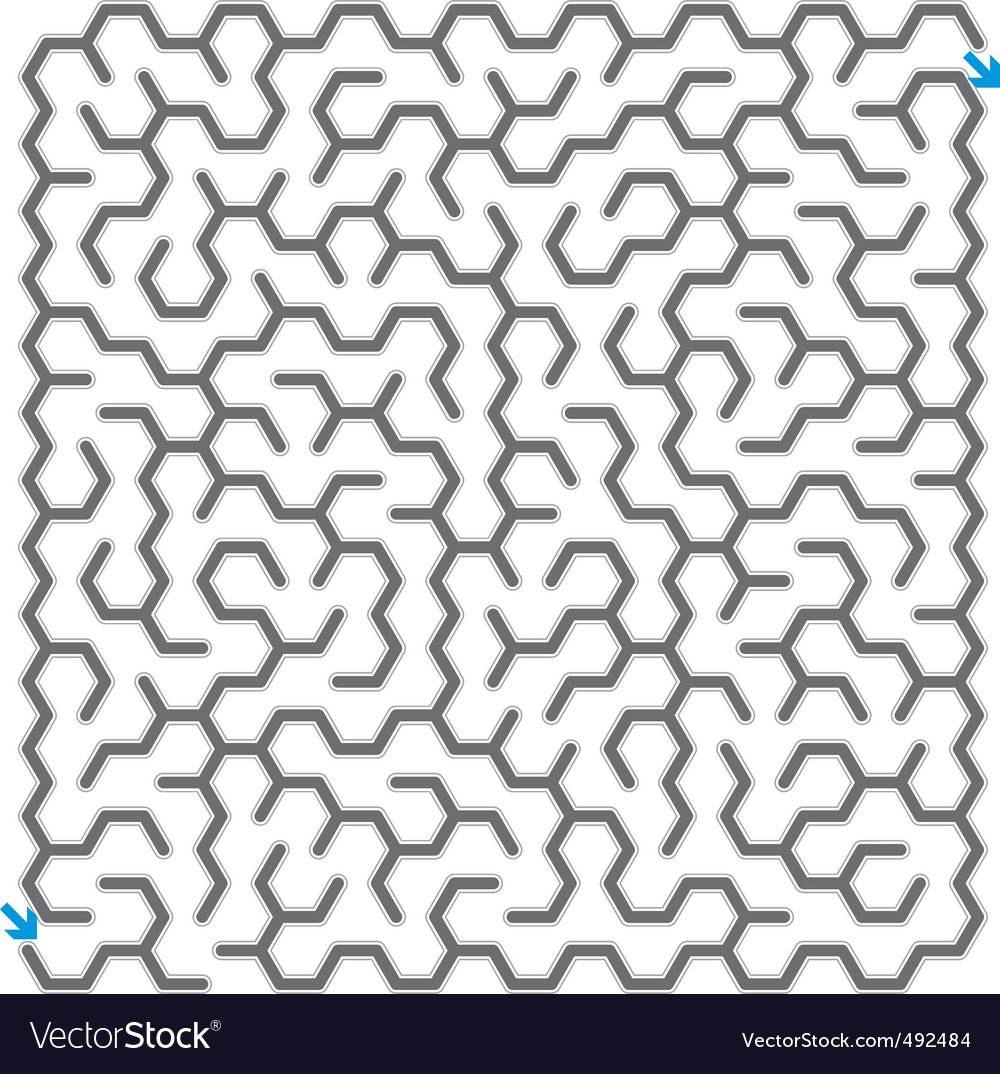Gray maze Royalty Free Vector Image - VectorStock