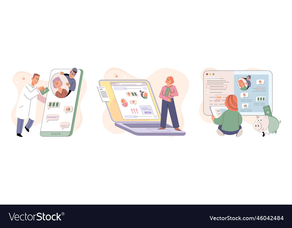 Hacker activity big set hacking computer Vector Image