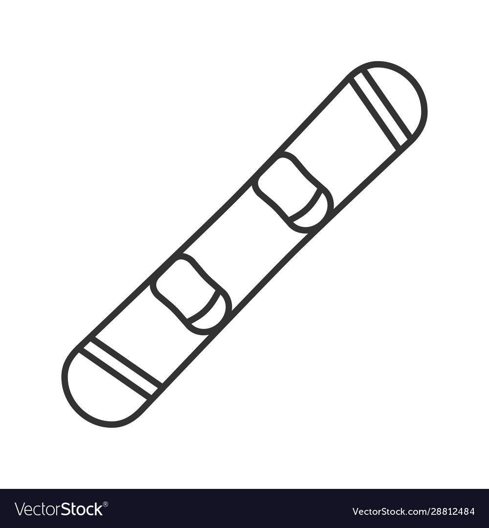 Snowboard linear icon Royalty Free Vector Image