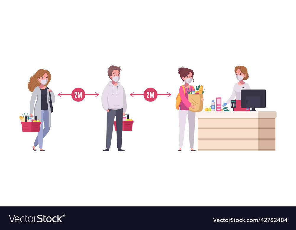 Social distance Royalty Free Vector Image - VectorStock