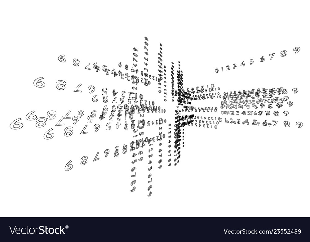 Abstract background consisting of numbers Vector Image