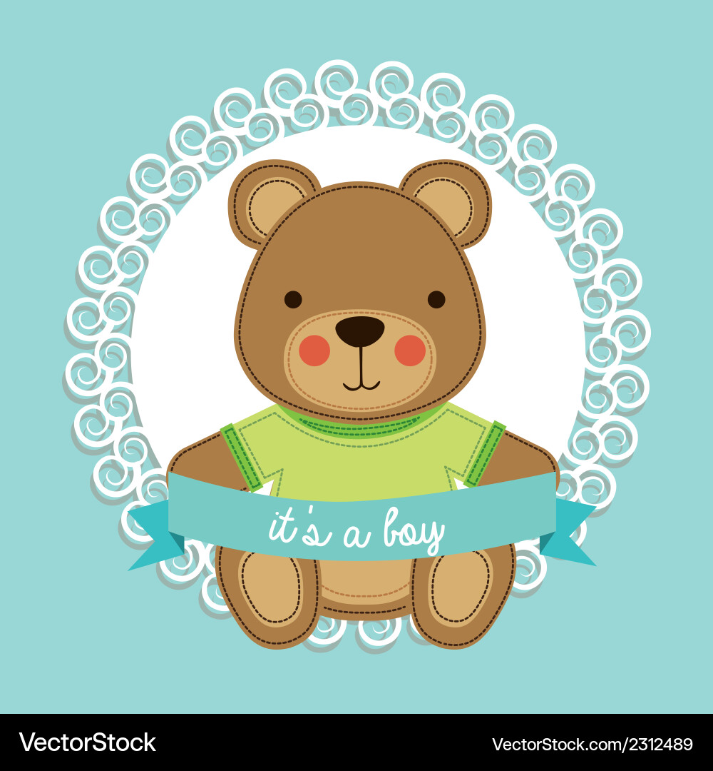 Boy design over blue background Royalty Free Vector Image