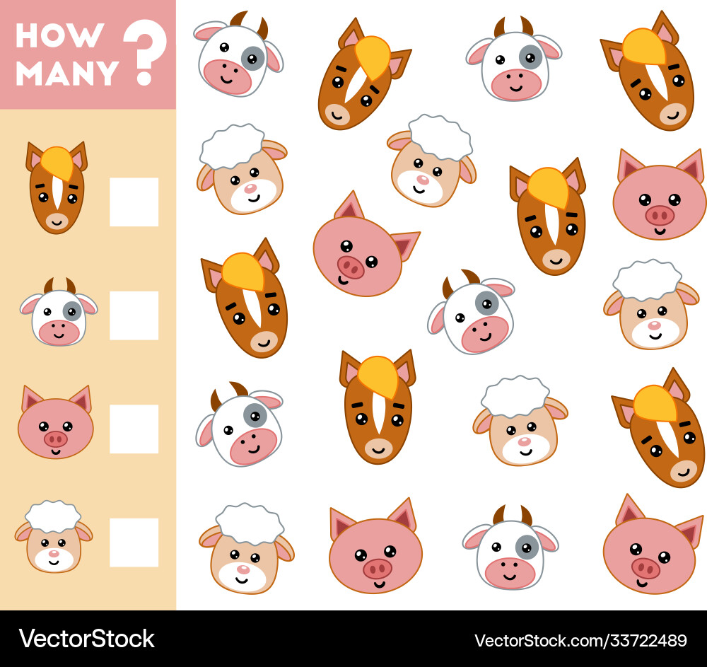 Counting game for preschool children count how Vector Image