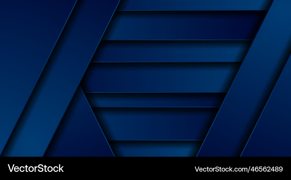 Dark blue geometric stripes abstract corporate Vector Image