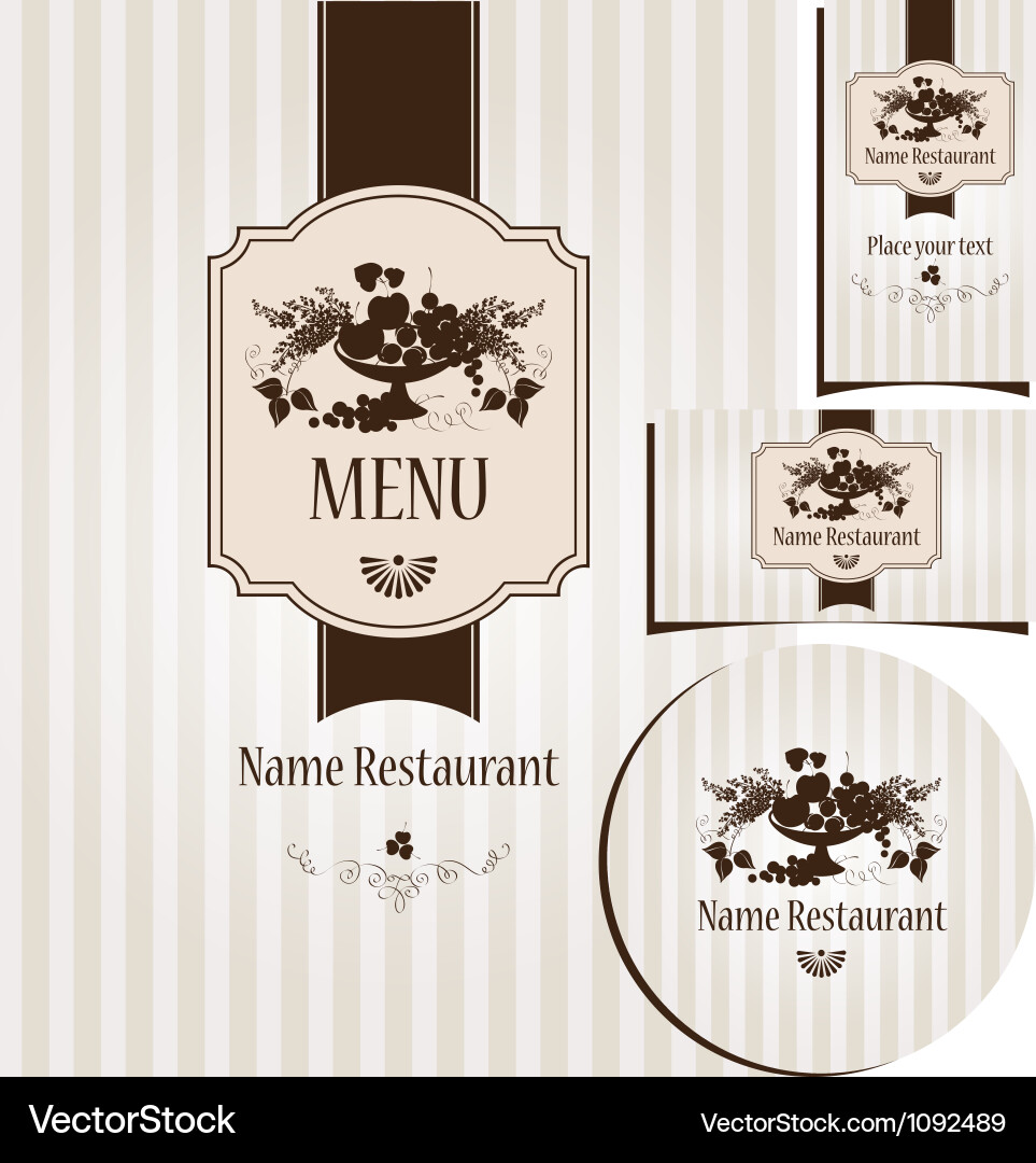 Lilac menu Royalty Free Vector Image - VectorStock
