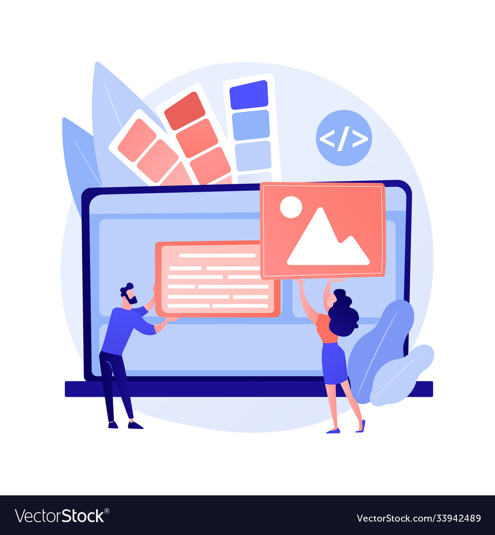 Low code development abstract concept Royalty Free Vector