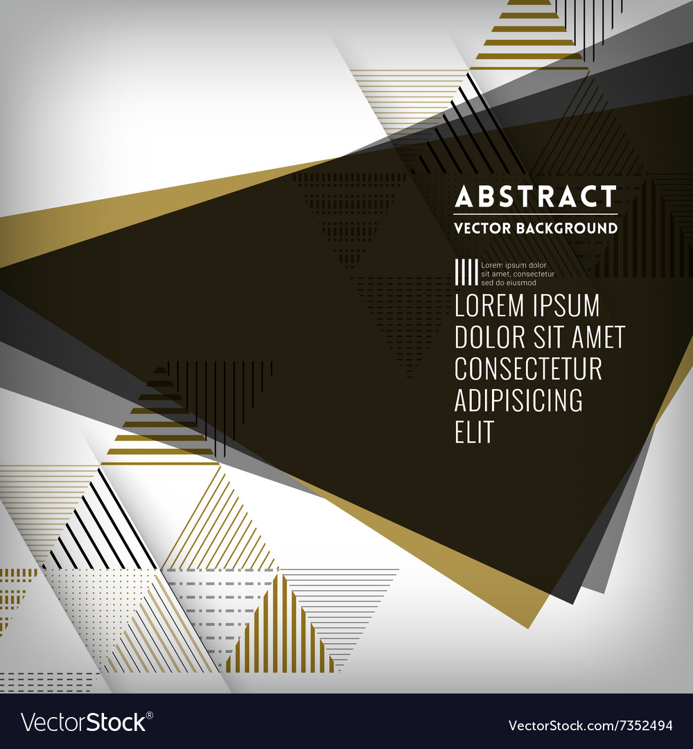 Abstract black triangle Shape Background Vector Image
