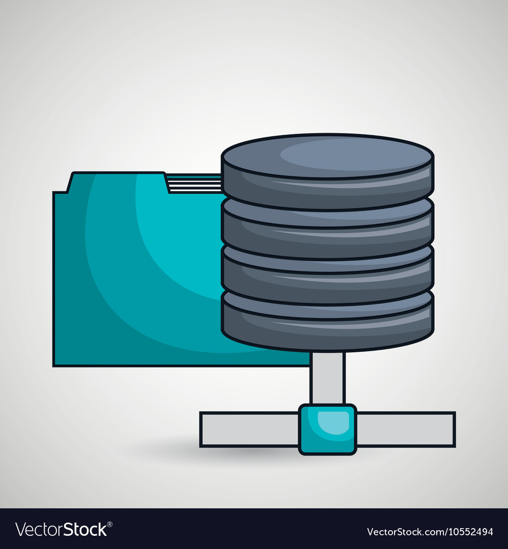 Data base file folder Royalty Free Vector Image