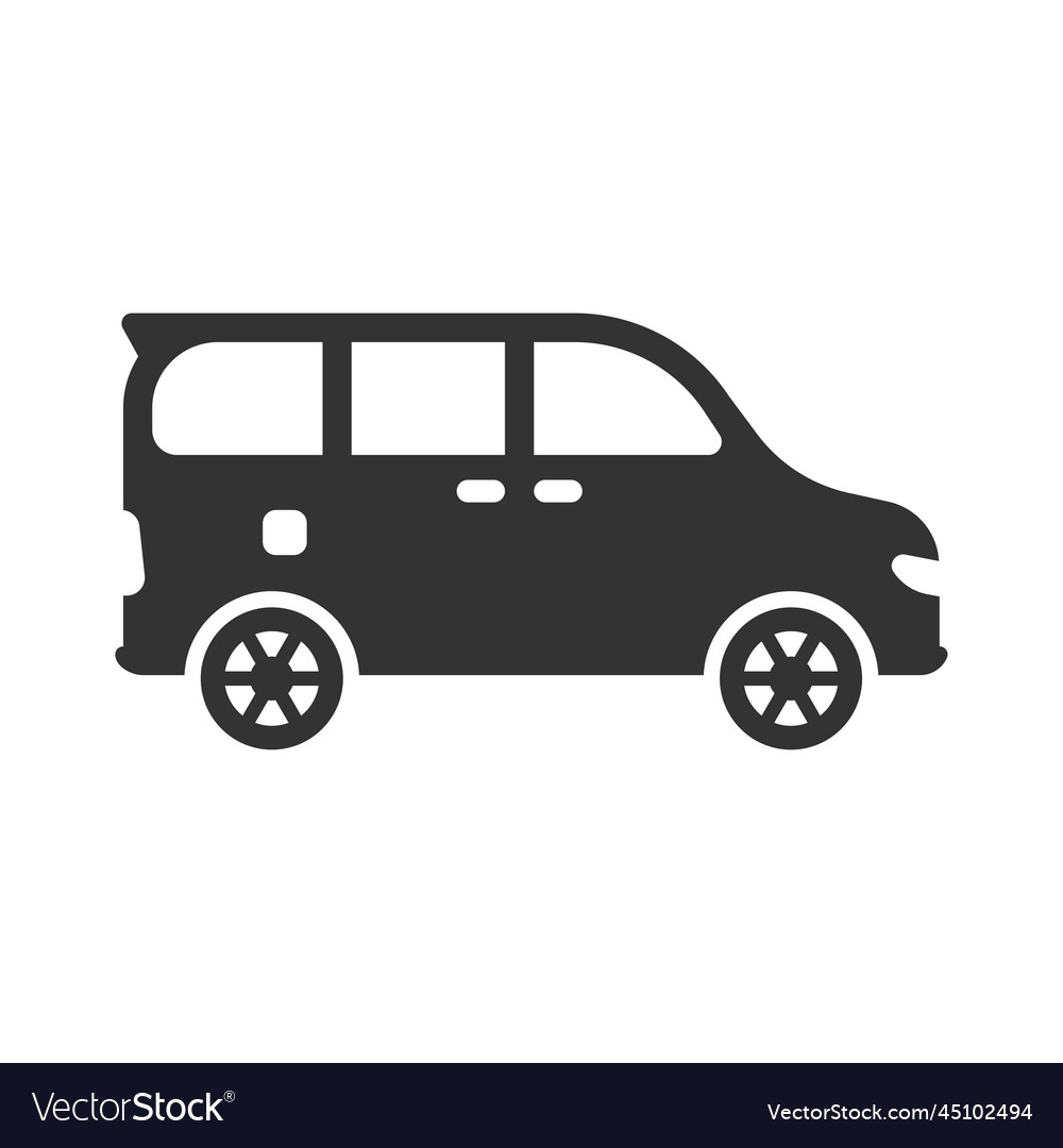 Micro bus icon Royalty Free Vector Image - VectorStock