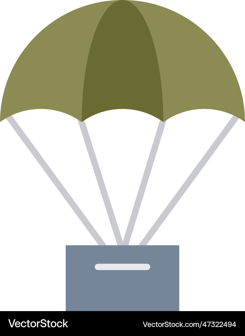 Parachute icon image Royalty Free Vector Image