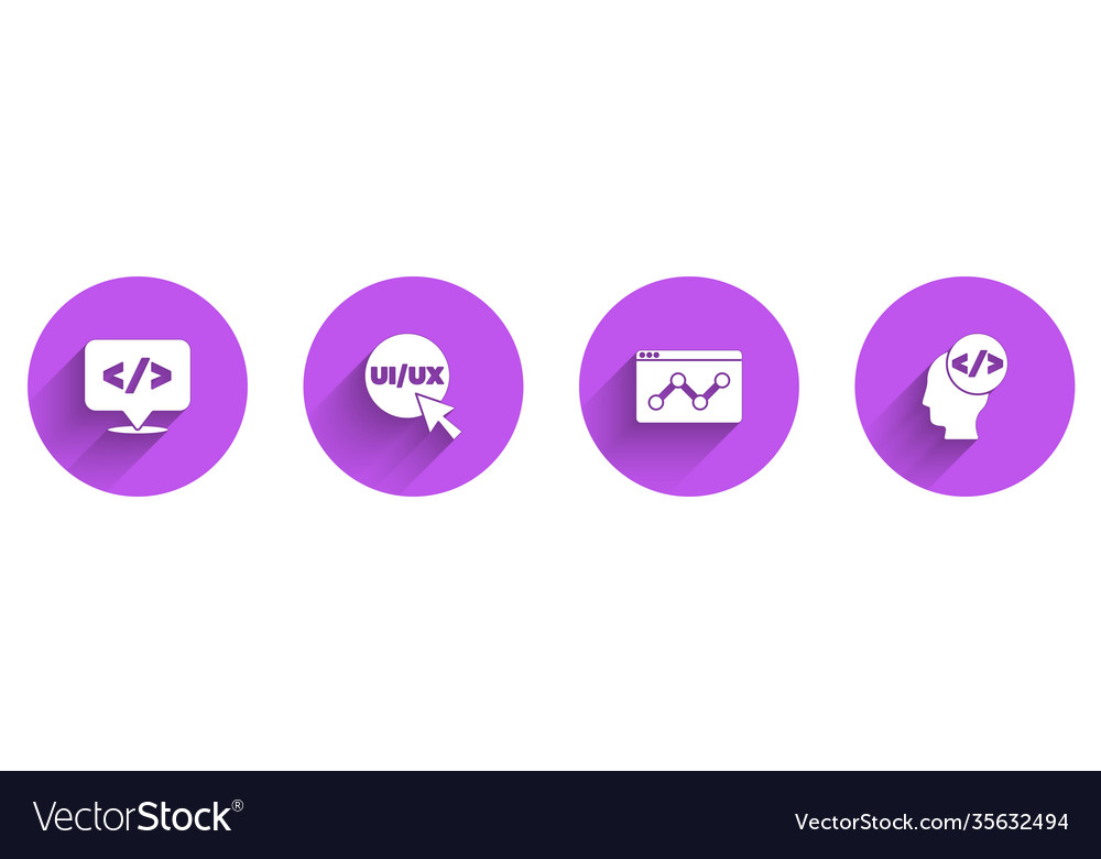 Set front end development ui or ux design Vector Image
