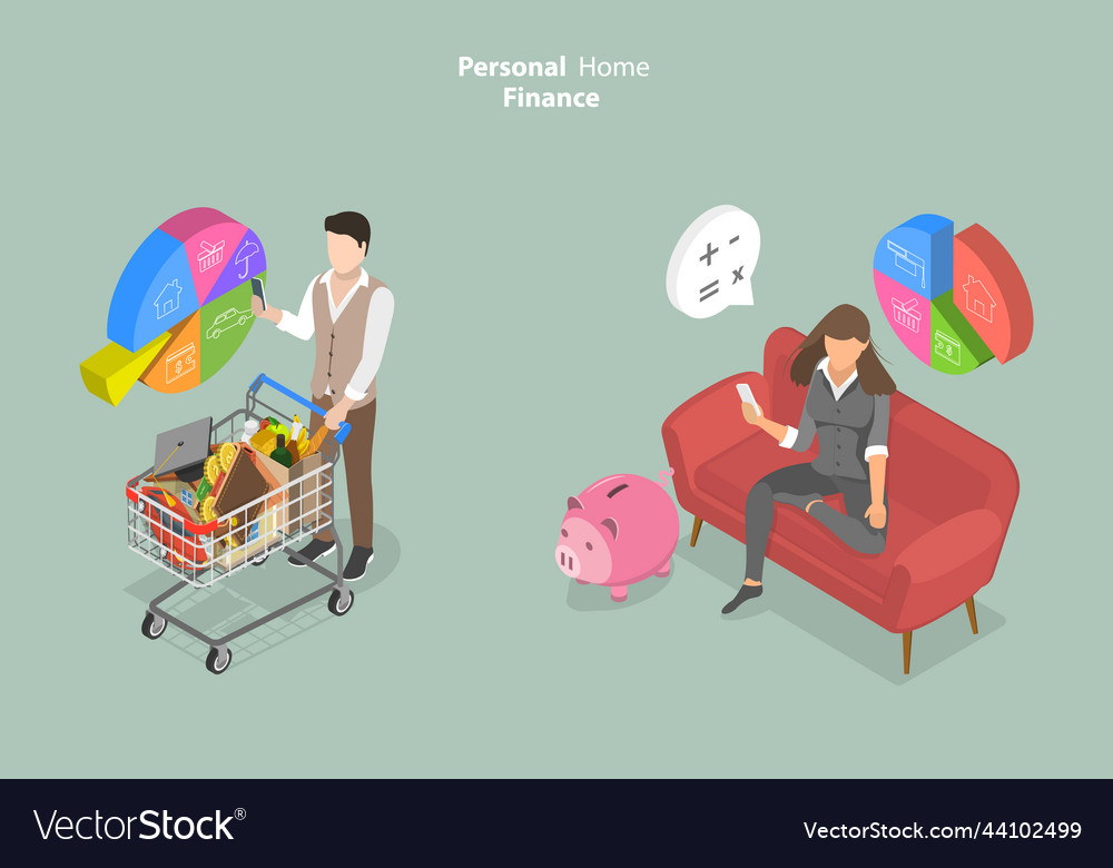 3d isometric flat conceptual Royalty Free Vector Image