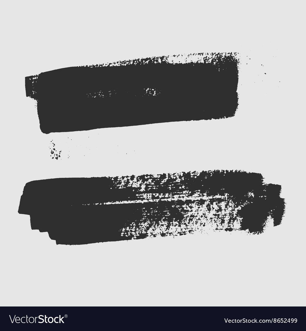 Black abstract hand painted brush strokes Vector Image