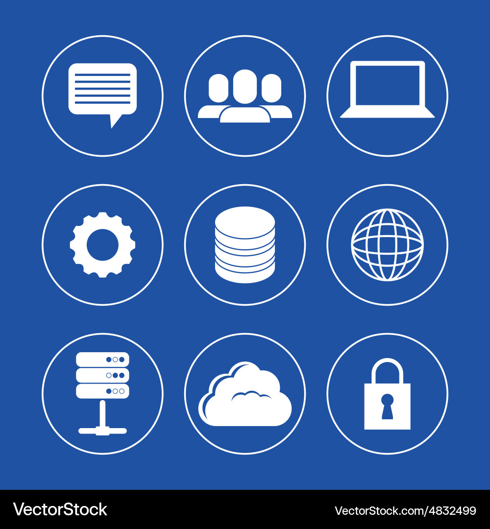 Datenbank Design Lizenzfreies Vektorbild - VectorStock