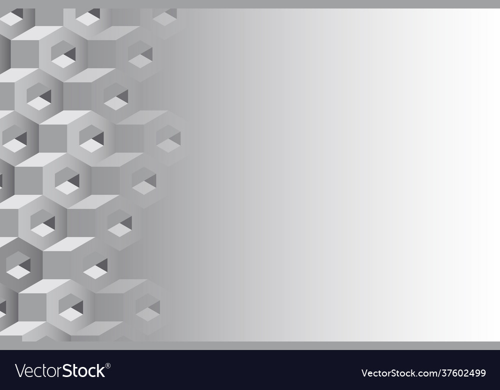 Gray 3d hexagonal pattern background Royalty Free Vector