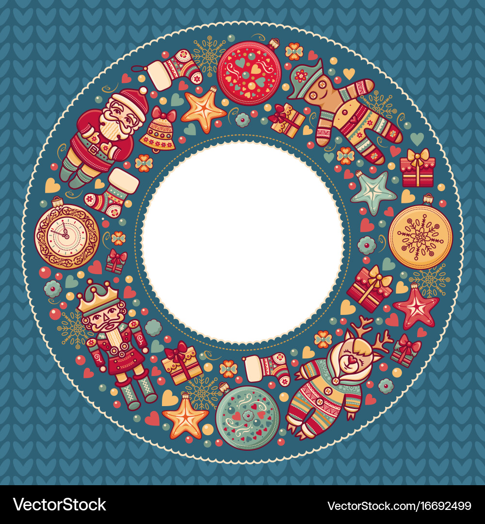 Merry christmas background textless template Vector Image