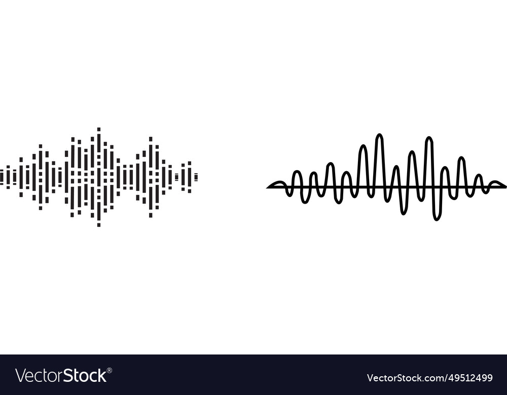 Set Of Radio Wave Icons Monochrome Simple Sound Vector Image
