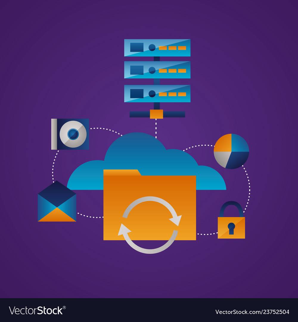 Cloud computing concept Royalty Free Vector Image