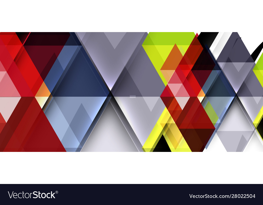 Colorful repeating triangles modern geometric Vector Image