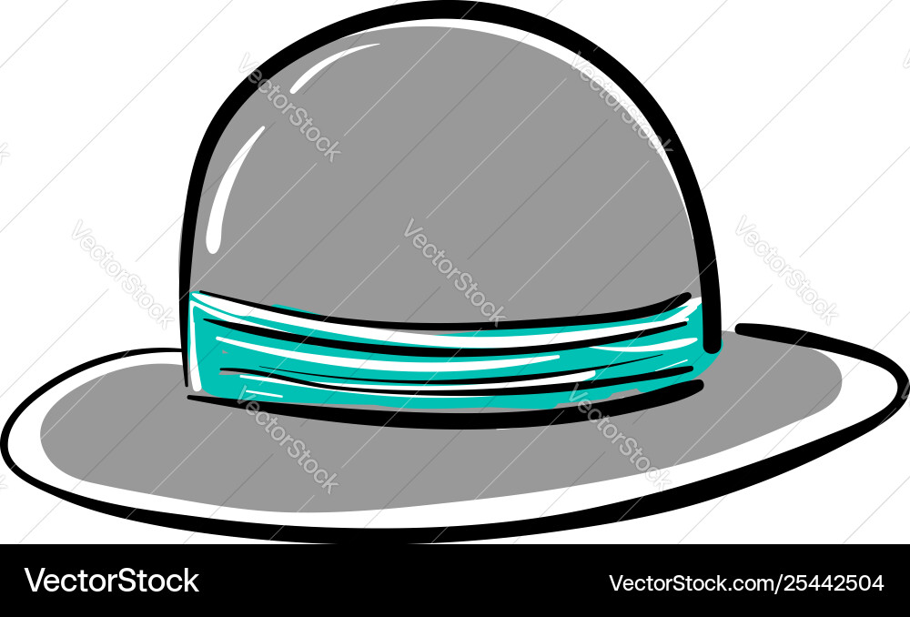 Gray and blue hat or color Royalty Free Vector Image