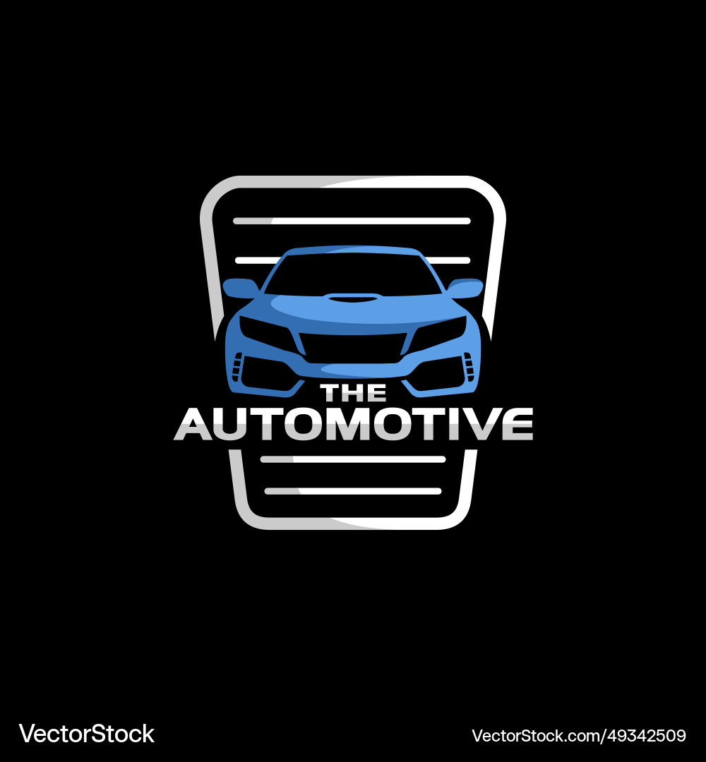 Car logo with pedal concept Royalty Free Vector Image