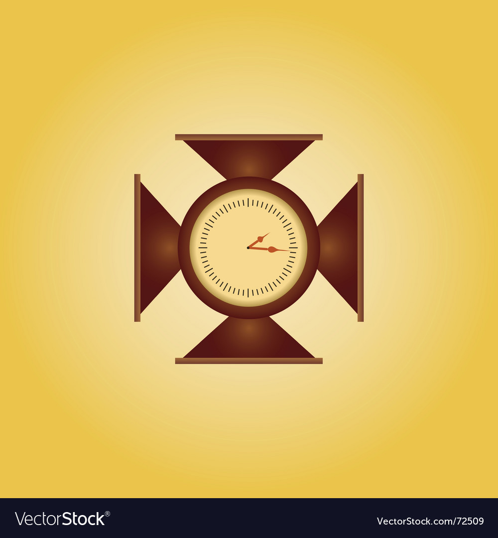 Cross clock Royalty Free Vector Image - VectorStock