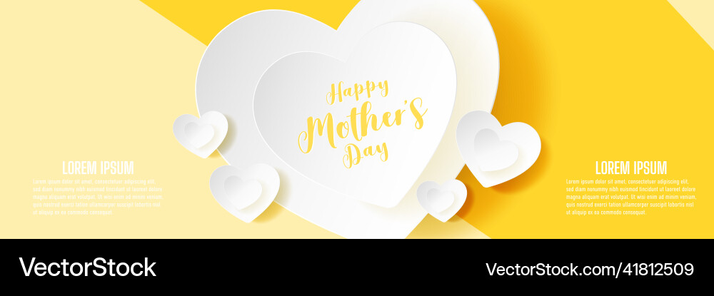 Happy mother day banner design Royalty Free Vector Image