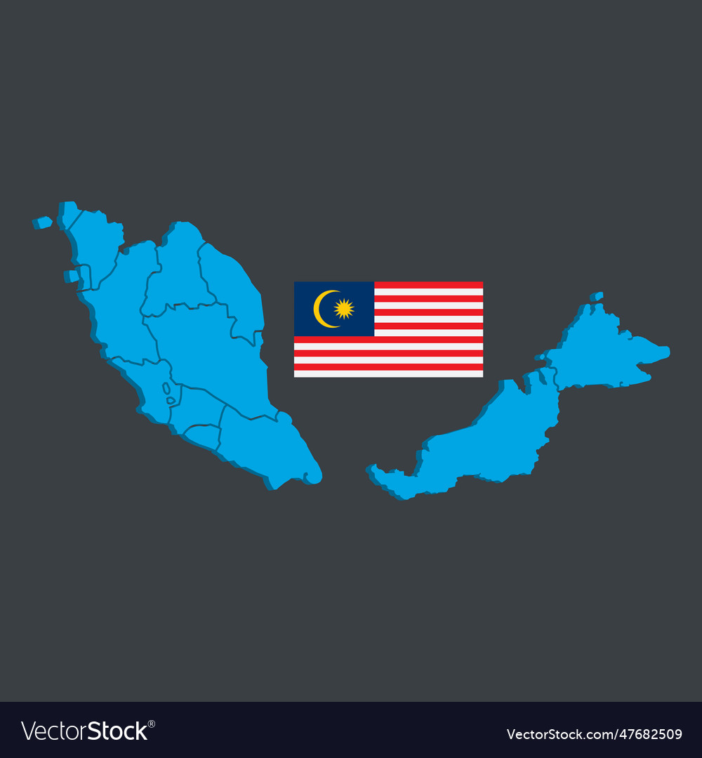 Malaysia map icon Royalty Free Vector Image - VectorStock