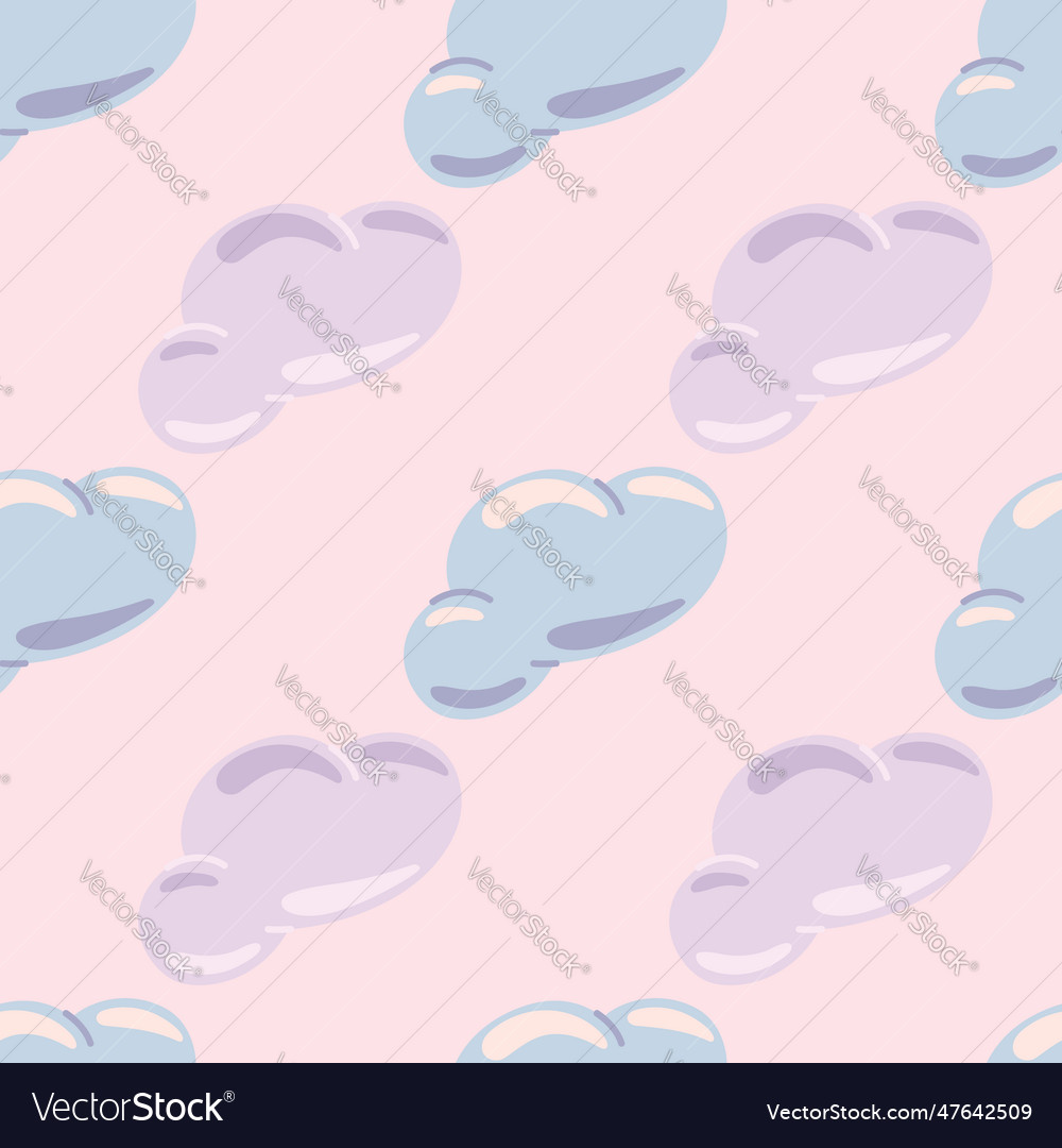 Simple clouds seamless pattern primitive art Vector Image