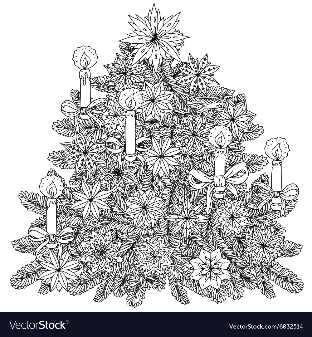 Christmas tree tree ornament Royalty Free Vector Image