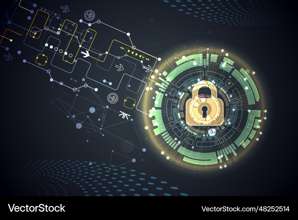 Data security cyber or information privacy Vector Image