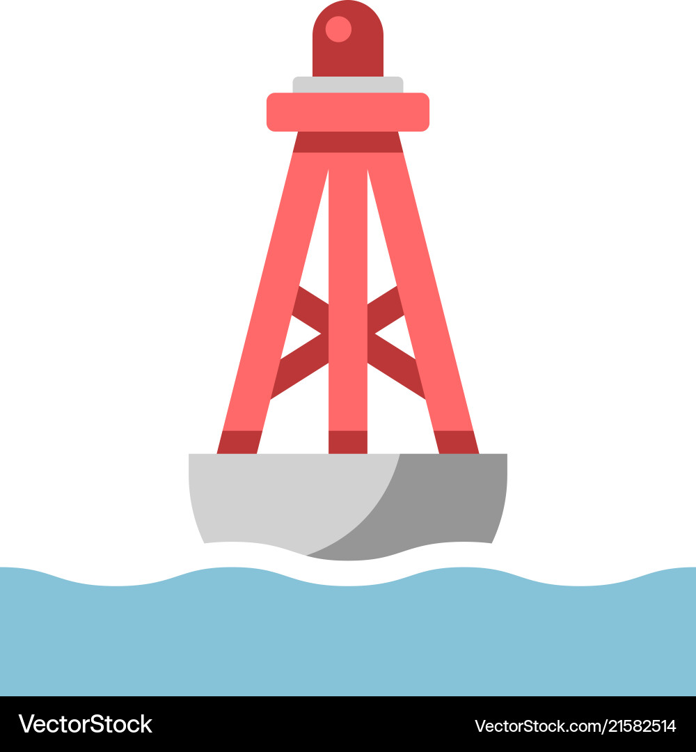 Floating buoy flat Royalty Free Vector Image - VectorStock