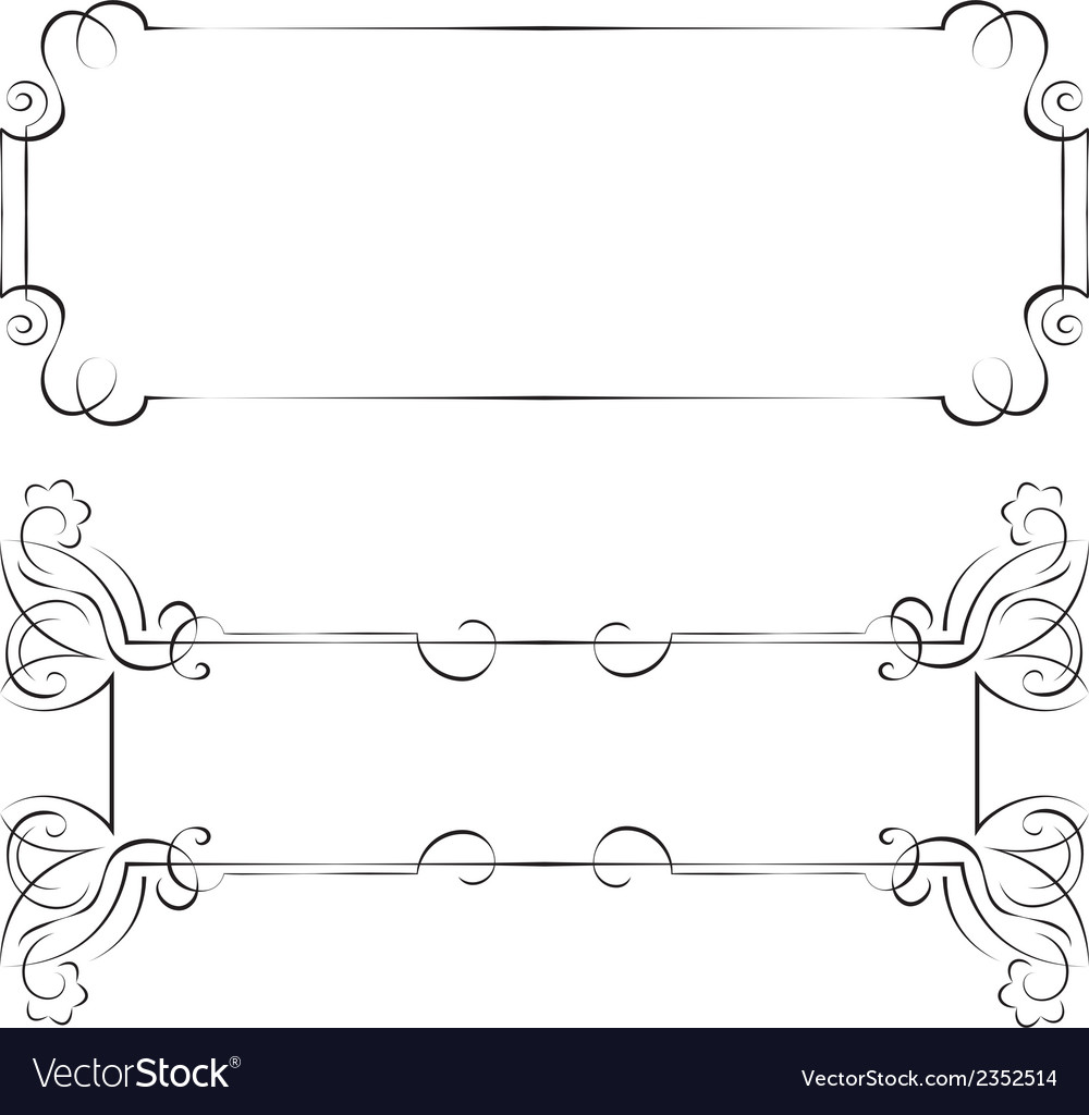 Set frames for design Royalty Free Vector Image