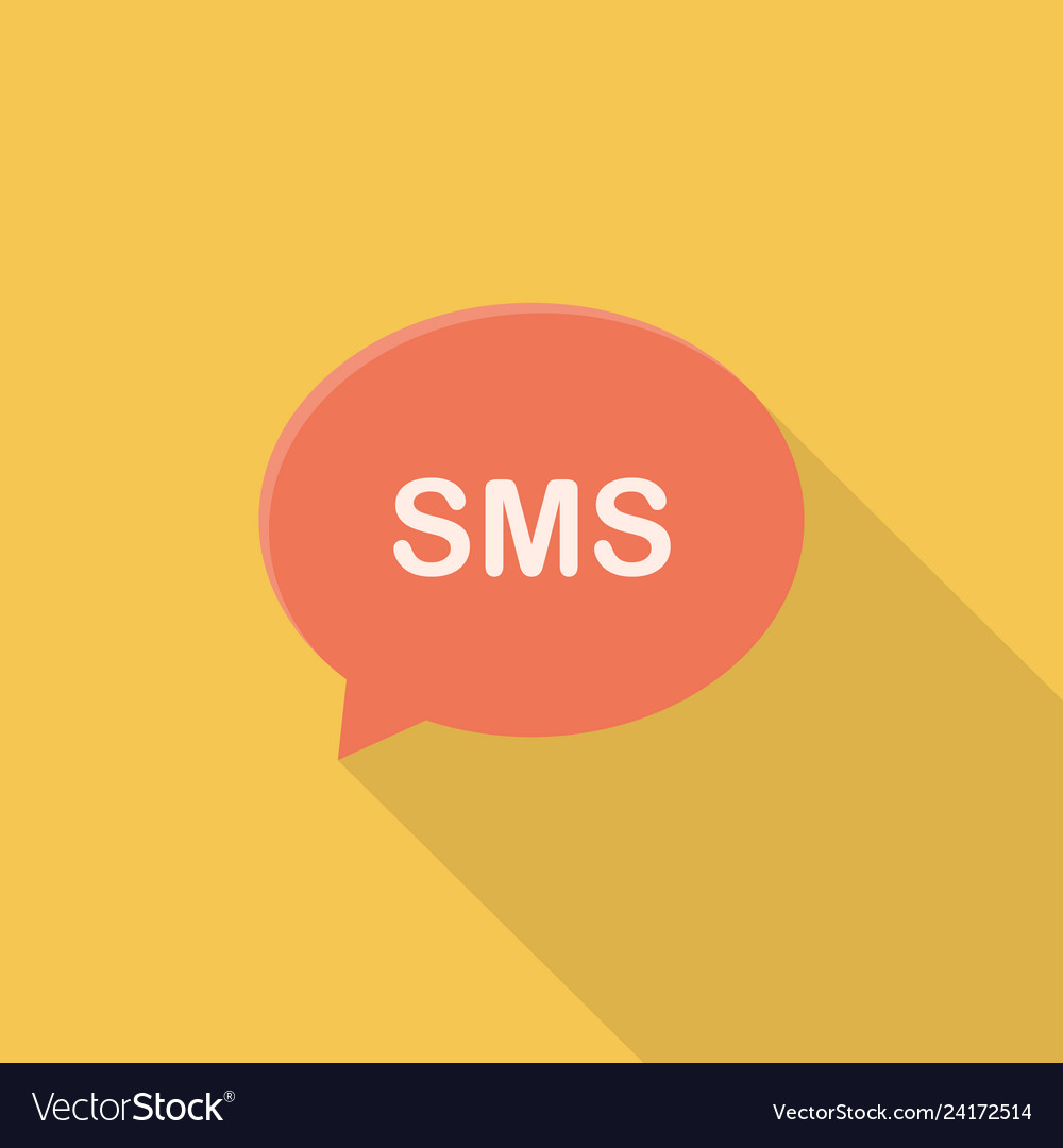 Sms icon set of great flat icons with style long Vector Image