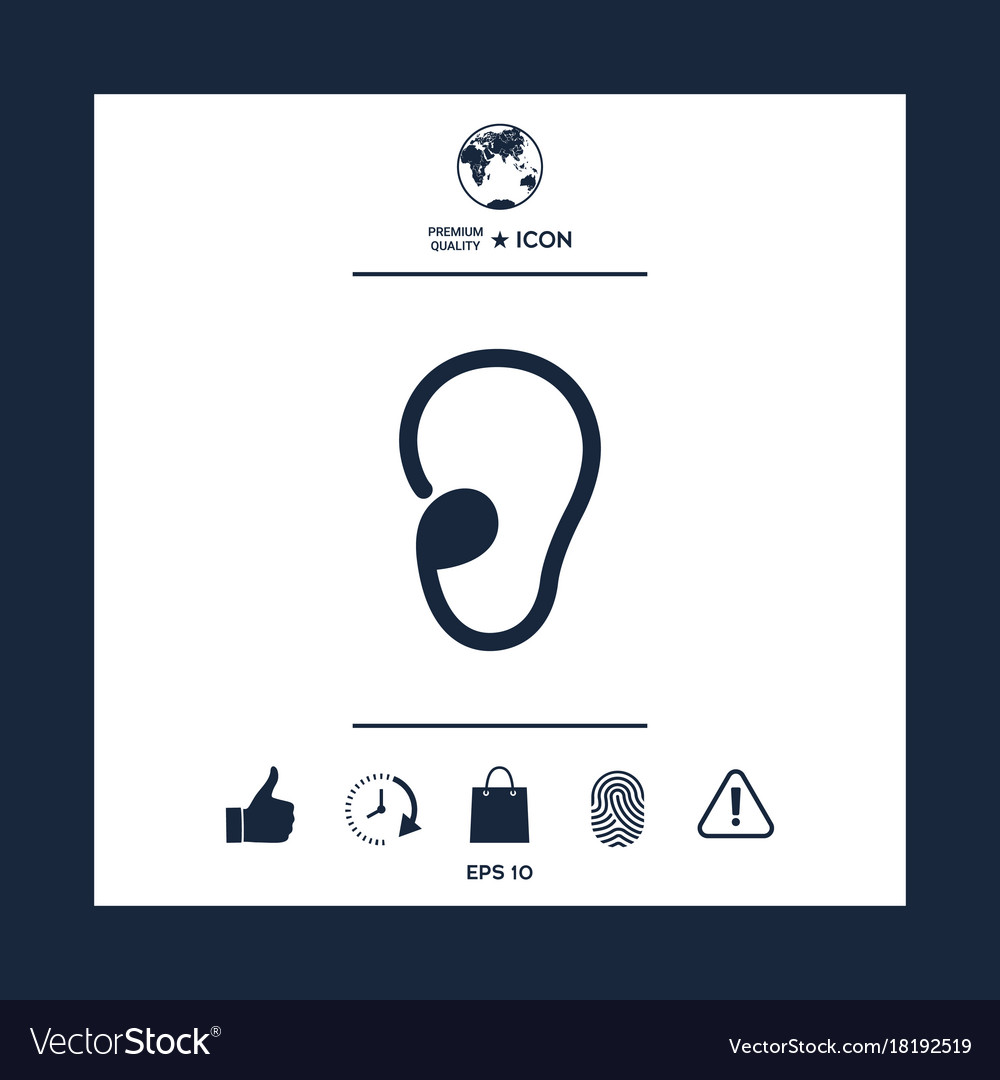Ear icon Royalty Free Vector Image - VectorStock