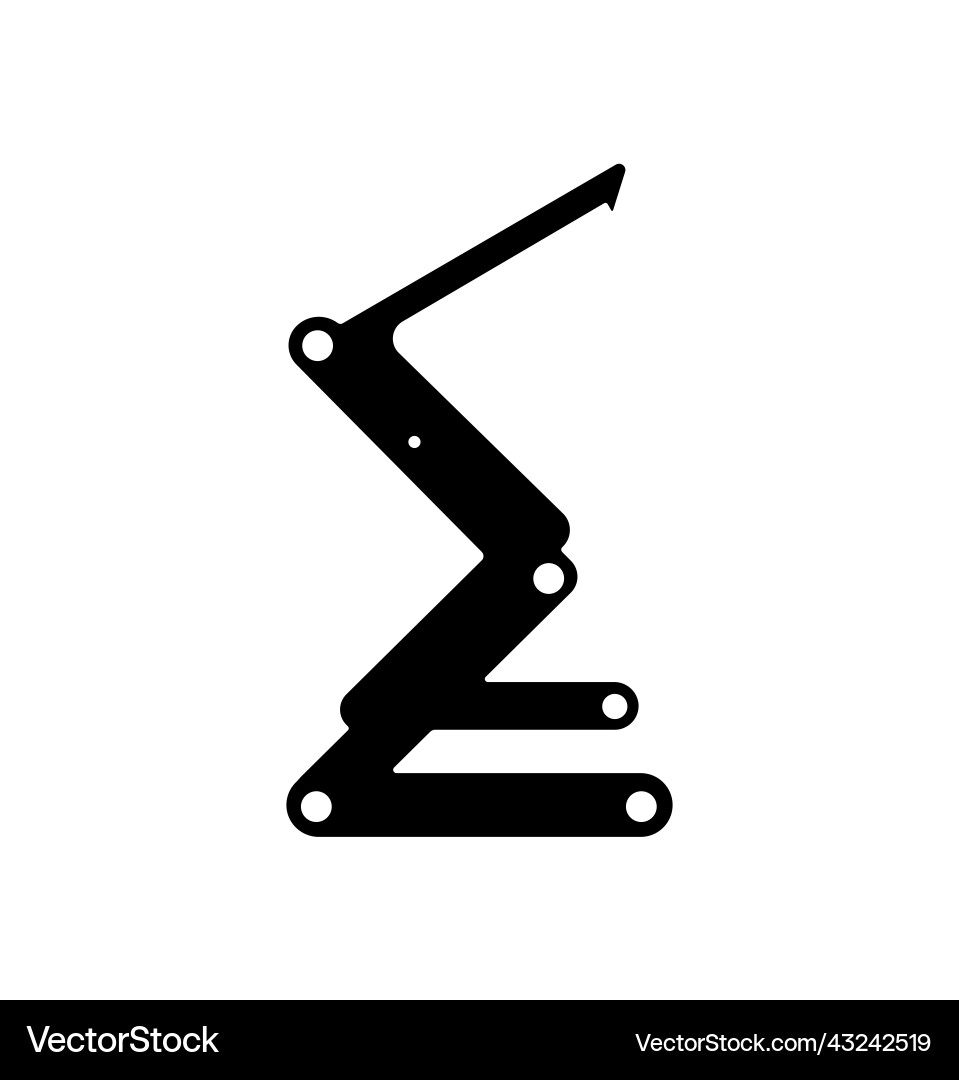 Laptop stand silhouette computer riser Royalty Free Vector