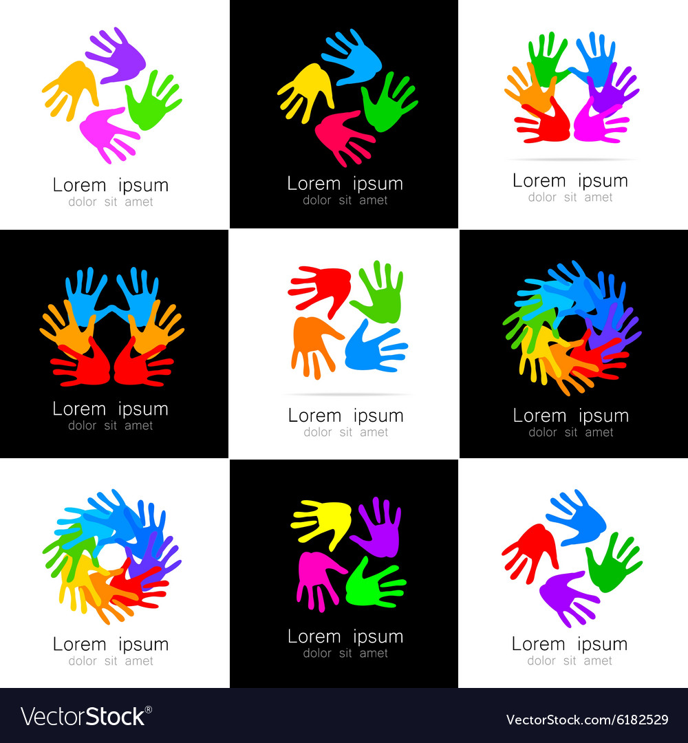 Hand logo Royalty Free Vector Image - VectorStock