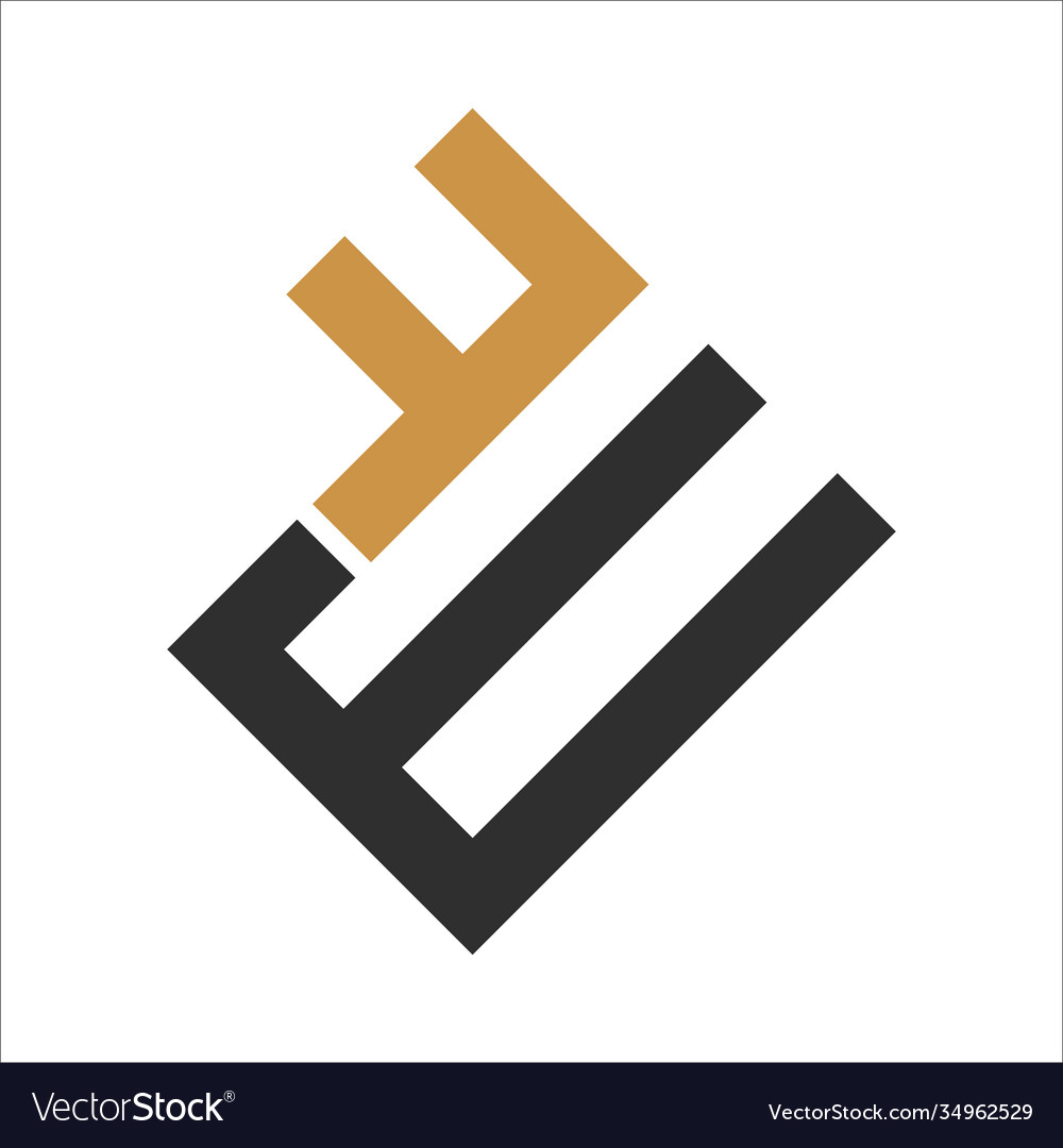 Initial letter ef logo or fe logo design Vector Image