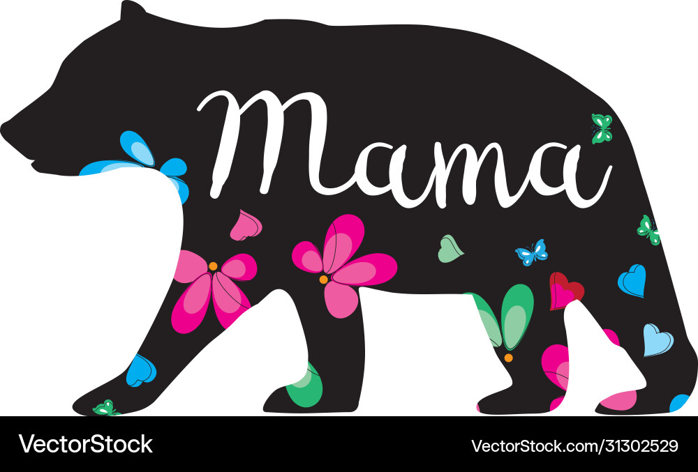 Mama bear Royalty Free Vector Image - VectorStock