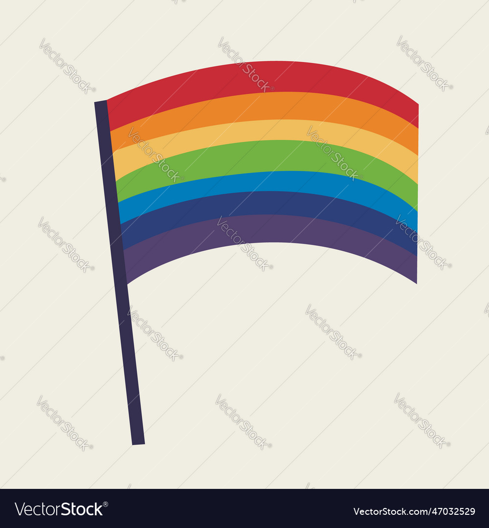 Rainbow lgbtq pride flag Royalty Free Vector Image