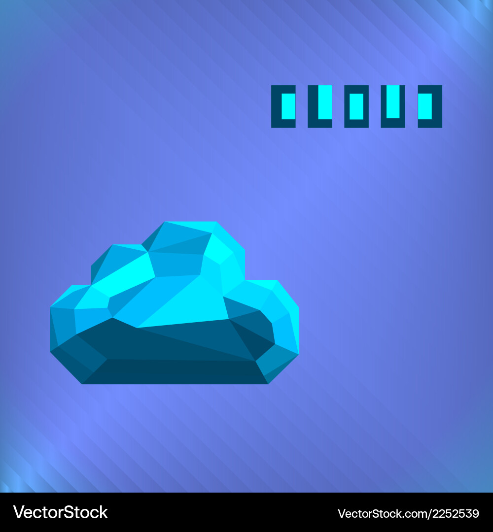Abstract triangles cloud sign Royalty Free Vector Image