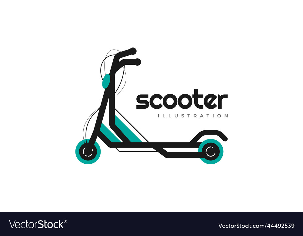 Electric Kick Scooter Royalty Free Vector Image