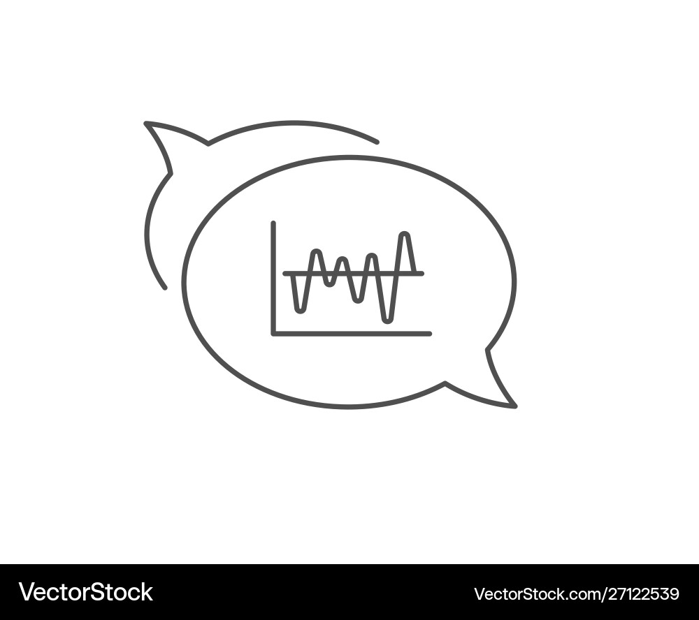 Investment chart line icon finance graph Vector Image
